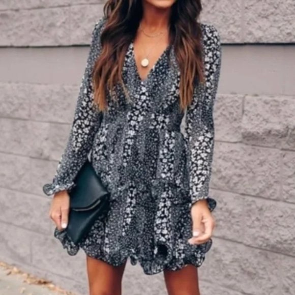 Hello Molly | Dresses | Hello Molly Saints Secrets Black White Floral ...